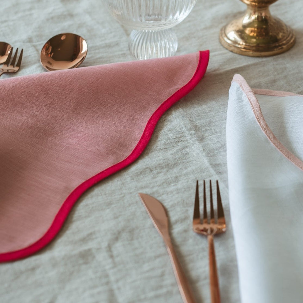 Pink & Pink Linen Napkin (Set of 4) – Hometown Hire